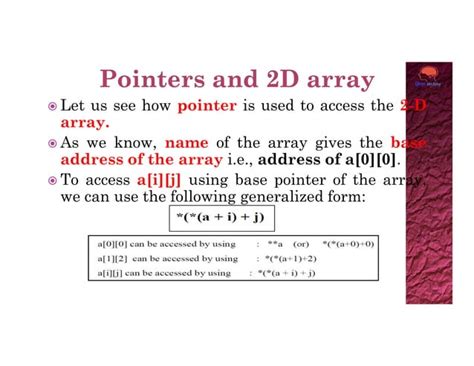 13 Pointer And 2d Array Ppt