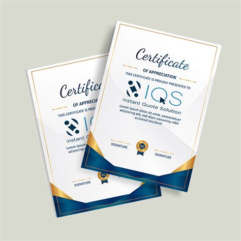 Certificate Sticker And Card