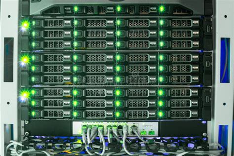 access servers installed in the server room and connected to the switch