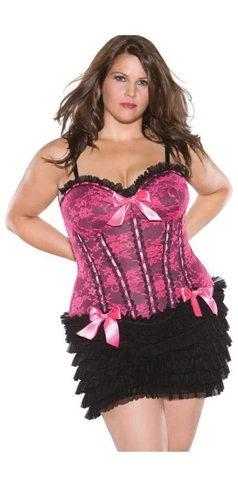 Fuchsia Black Corset