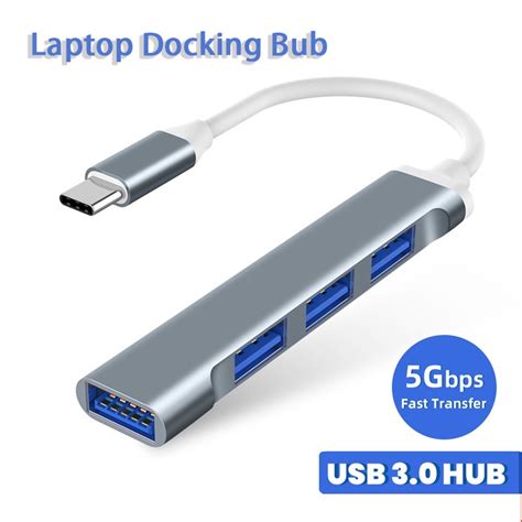 Hub Adaptor High Splitter Usb3 0 Mini Alloy Docking Station One Point