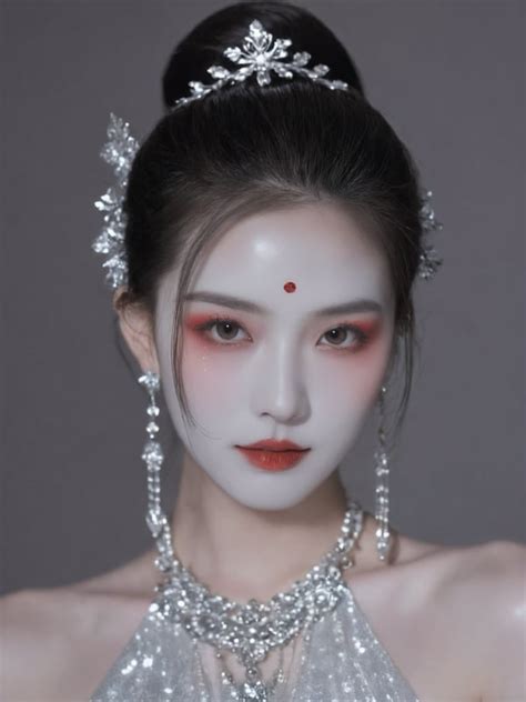 Close Up Portrait Symmetry Red Image Created By Tensor Art