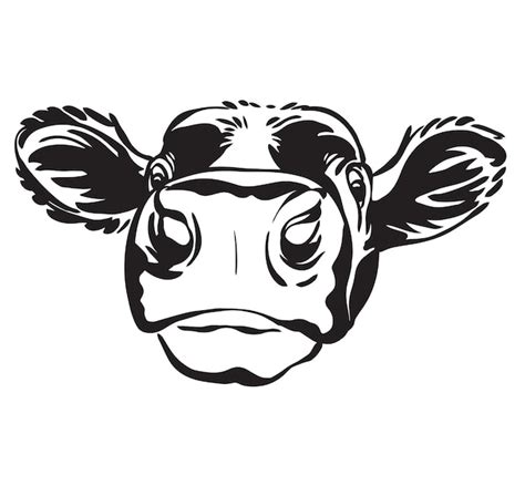 Vector De Vaca Contorno Abstracto Vector Premium