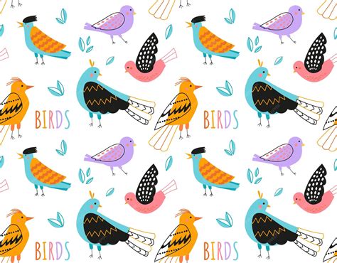 Premium Vector Birds Doodle Seamless Pattern