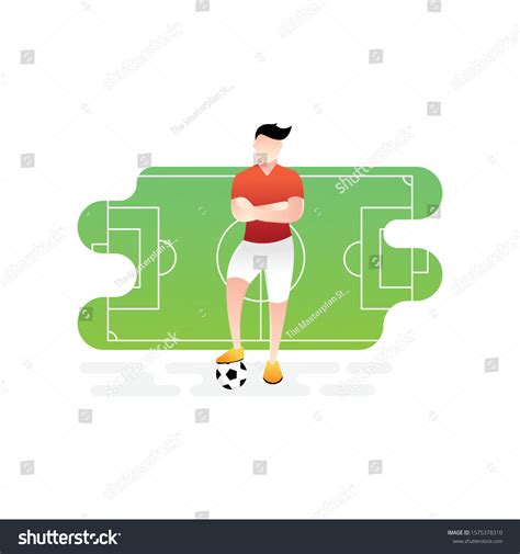 Football Soccer Player Vector Illustration Football Stock Vector