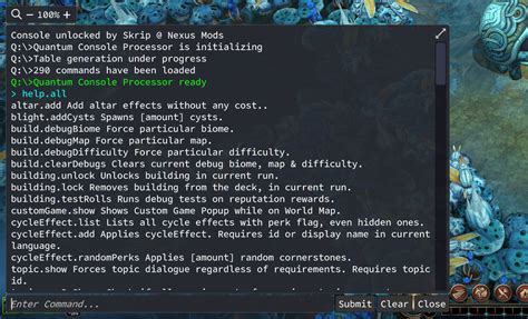 Developer Console Unlocker At Against The Storm Nexus Mods And Community