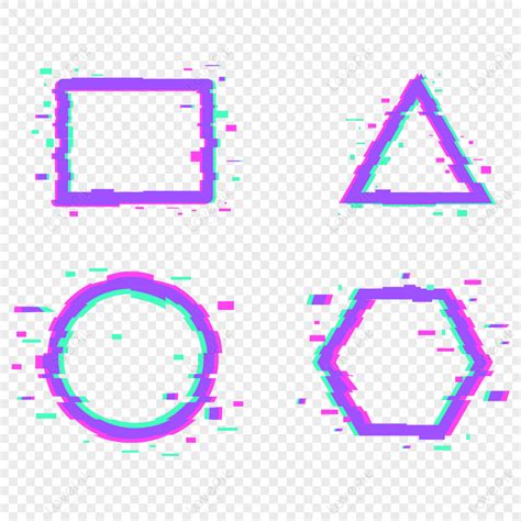 Hình ảnh Vòng Tròn Neon Trục Trặc Kiểumơ Hồhình Lục Giác Png Miễn Phí