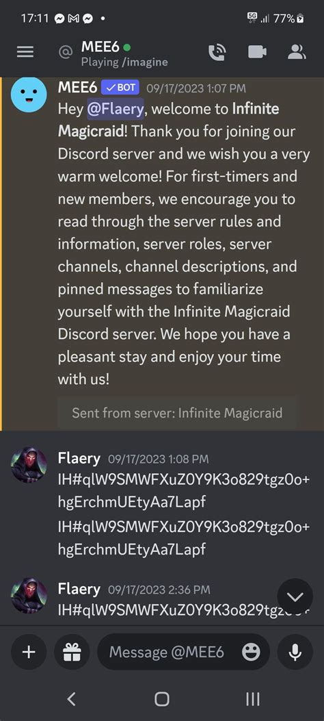 Any Idea Why Im Not Getting The Discord Follow Rewards And The Bot Not Answering Rinfinite