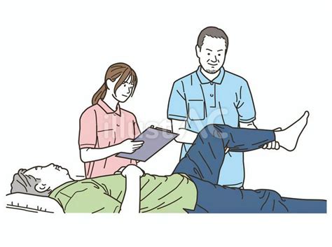 整体の研修を受ける女性と男性の整体師イラスト No 24102484無料イラストフリー素材ならイラストAC