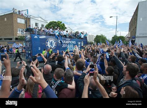 London Uk 25th May 2015 Chelsea Football Players Left Stamford