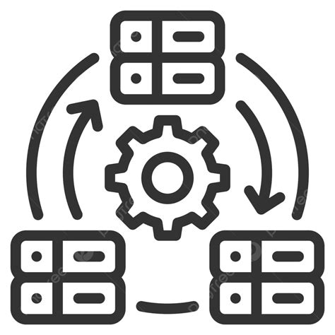 Update System Icon Design Outline Style Graphic Button Bar Vector