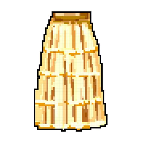 Clothing Skirt Fashion Game Pixel Art Vector Illustration 23868085