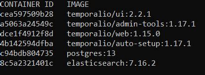 Unable To Run Tctl Query Using Docker Temporal Admin Tools 1 17 1 In
