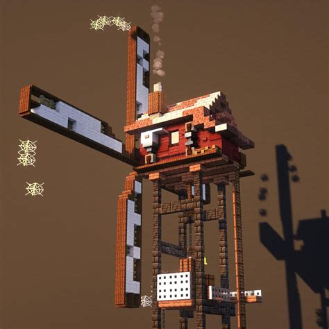 Made A Steampunk Windmill R Minecraftbuilds