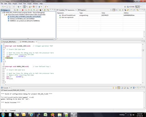 Program Goes To Default ISR ILLIGAL ISR C2000 Microcontrollers