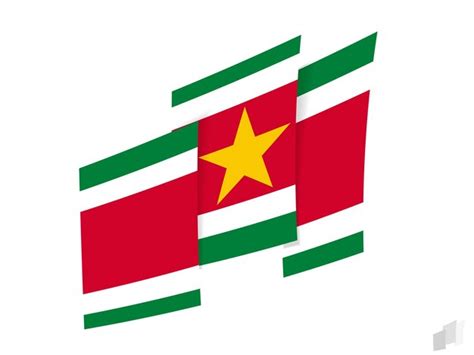 Premium Vector Suriname Flag In An Abstract Ripped Design Modern
