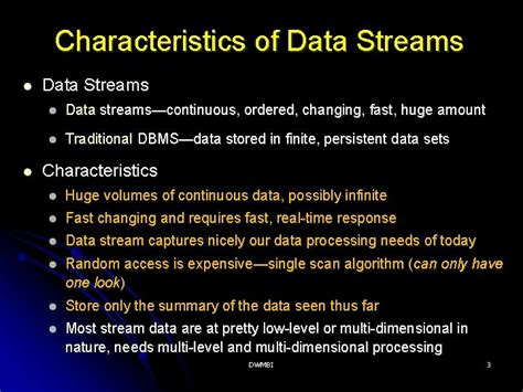 Data Warehousing Mining Bi Data Streams Mining Dwmbi