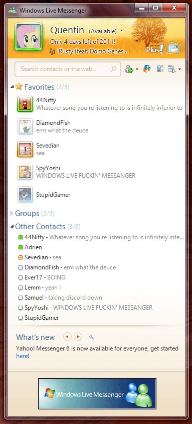 windows live messenger 2009 revived with escargot r frutigeraero