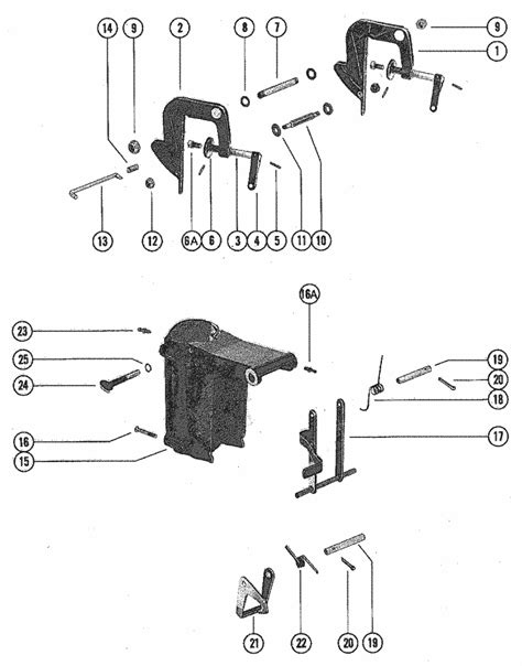 Mercury Marine 40 HP 2 Cylinder Product Of USA Clamp Swivel Bracket