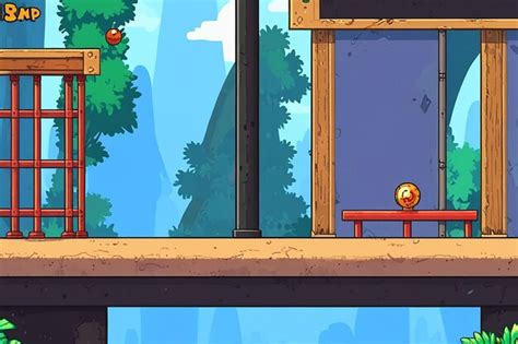 Platform Game Background Template Premium Ai Generated Image
