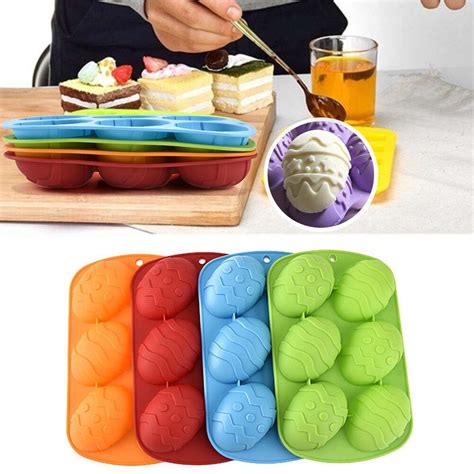 Buy 6 Cavity Easter Egg Shaped Bakeware Mould Dessert