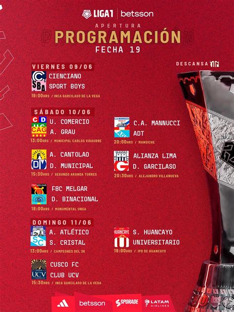 Liga programación de la última fecha del Torneo Apertura Infobae