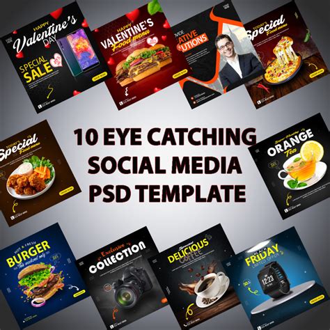 10 Eye Catching Social Media Psd Template Masterbundles