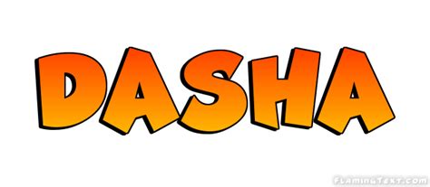 Dasha Лого Бесплатный инструмент для дизайна имени от Flaming Text
