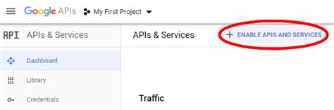 From The Dashboard Click Enable APIs