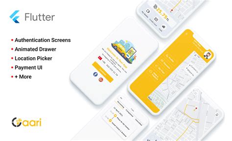 Gaari Taxi Booking Flutter App Ui Kit By Technodigitz Codester