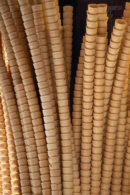Premium Photo Empty Waffle Ice Cream Cones In The View