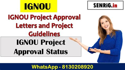 Ignou Project Approval Letters And Project Guidelines