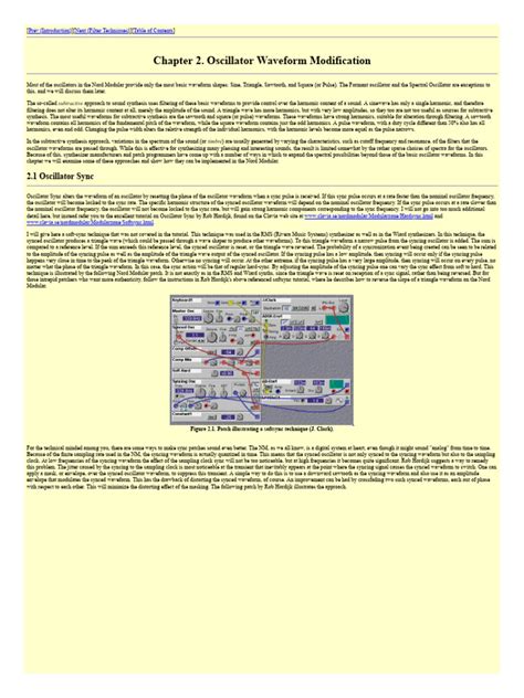 Oscillator Waveform Modification Pdf Electronic Oscillator