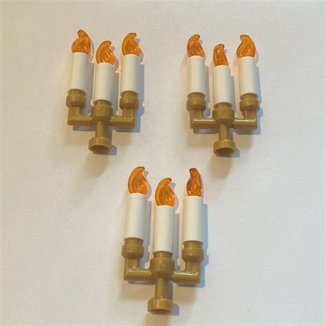 New Lego Candelabra W Candles And Flames X3 Ebay