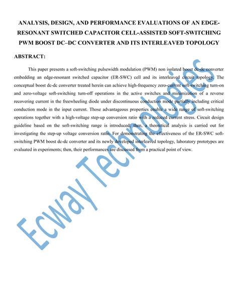 Analysis Design And Performance Evaluations Of An Edge Resonant