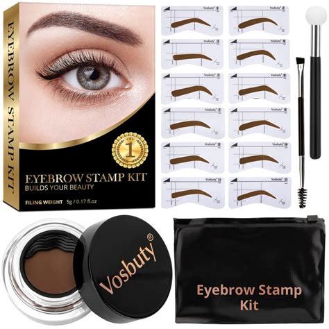 Eyebrow Stamp Stencil Kit Eye Brow Stamping Kit Brow Stencil And Stamp