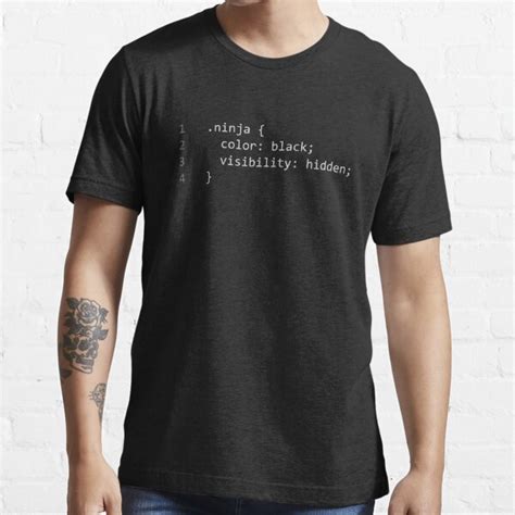 Css Coding Ninja T Shirt For Sale By Theshirtyurt Redbubble Css