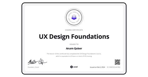 Uxcel Course Certificate Of Completion Uxcel Anam Qaiser