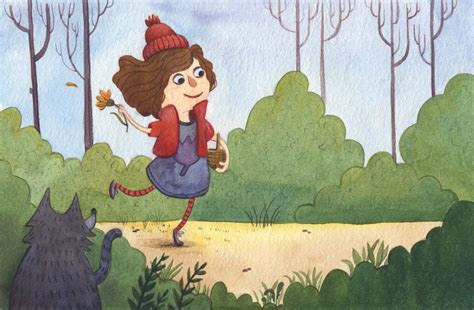 Иллюстрация Красная Шапочка в стиле детский книжная графика