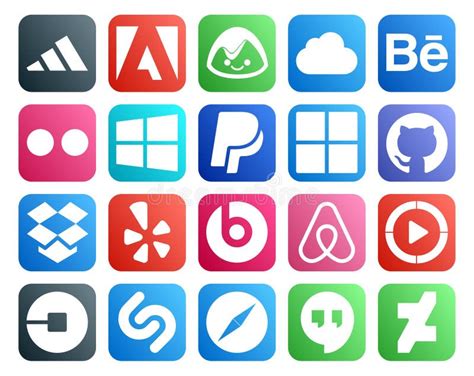20 Social Media Icon Pack Including Car Video Microsoft Windows