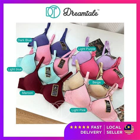 Dreamtale Women Bra Polka Dot Wireless Push Up Bra Baju Dalam Wanita