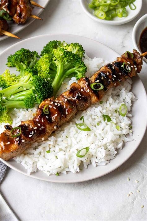 Teriyaki Chicken Skewers Stephanie Kay Nutrition