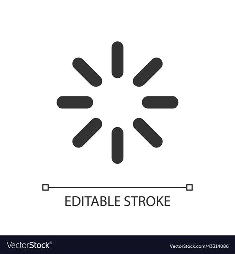 Loading Indicator Pixel Perfect Linear Ui Icon Vector Image