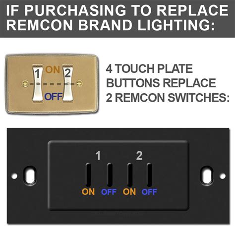 Low Voltage Touchplate 4 Button Ultra Light Switches Black