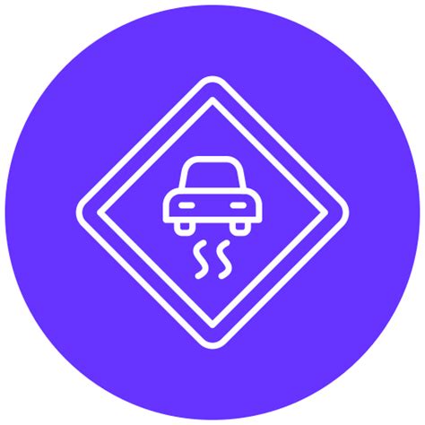Camino resbaladizo Iconos gratis de señalización