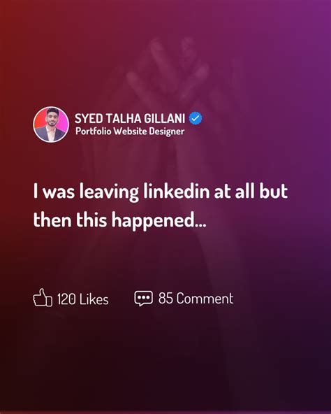 Syed Talha Gillani On Linkedin After A Month Of Consistent Linkedin
