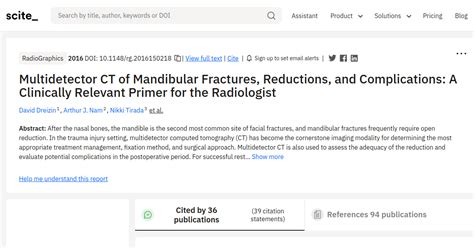 Multidetector Ct Of Mandibular Fractures Reductions And Complications A Clinically Relevant