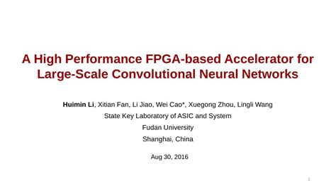 A High Performance Fpga Based Accelerator For Large Fpl 2016