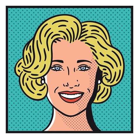 Smiling Woman Comic 19805036 Vector Art At Vecteezy