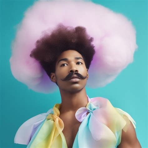 Premium Photo Generative Ai Portrait Beautiful Black Man Fashionable